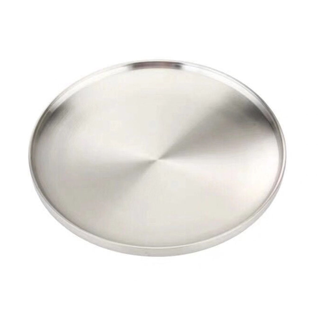 SIEYIO Stainless Steel Double Layer Round Dinner Plate Heat Insulation ...