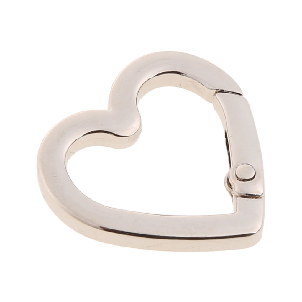 SIEYIO Sturdy Alloy Spring O Ring,Spring Clip Heart Shape Carabiner ...
