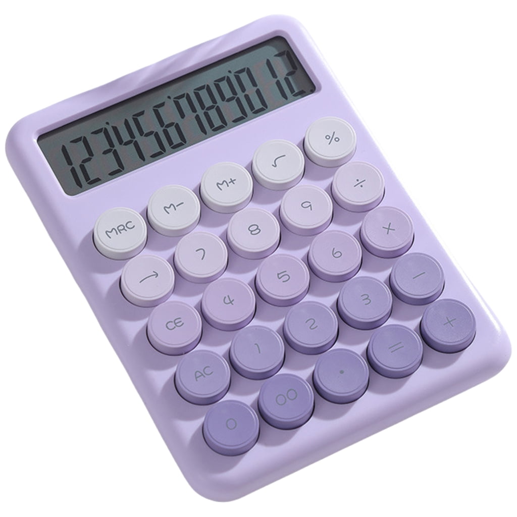SIEYIO Stylish Candy Calculator With 12Digit Display, Comfortable Round ...
