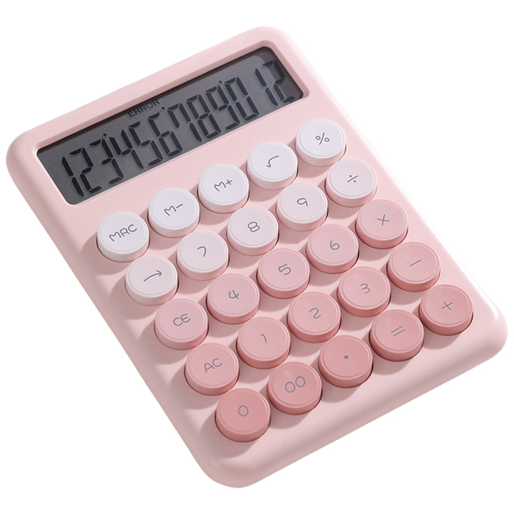 SIEYIO Stylish Candy Calculator With 12Digit Display, Comfortable Round ...