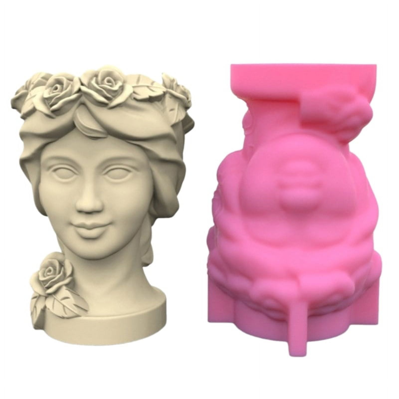 SIEYIO Stylish Succulent Vase Mold Artistic Face Planter Molds Office ...