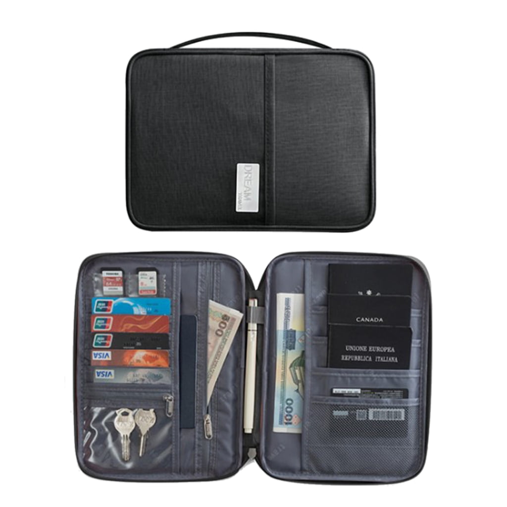 SIEYIO Travel Document Organizer Bag Waterproof Family Passport Wallet ...