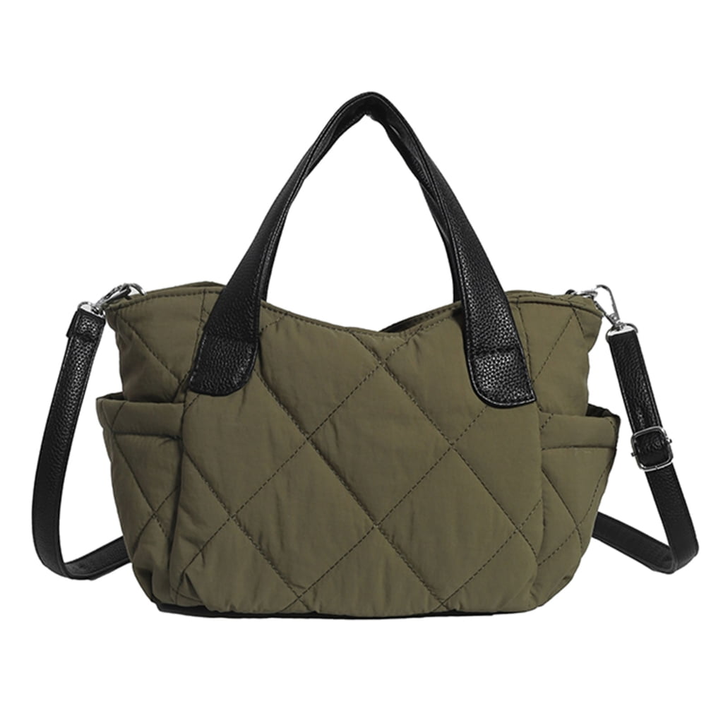 SIEYIO Trendy Quilted Crossbody Satchel Puffer Handbag with Spacious ...