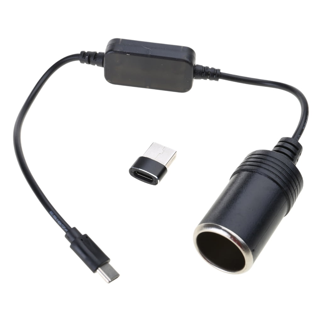 SIEYIO Type C 5V to Cigarettes Lighter Female Socket 12V Boost Cable ...