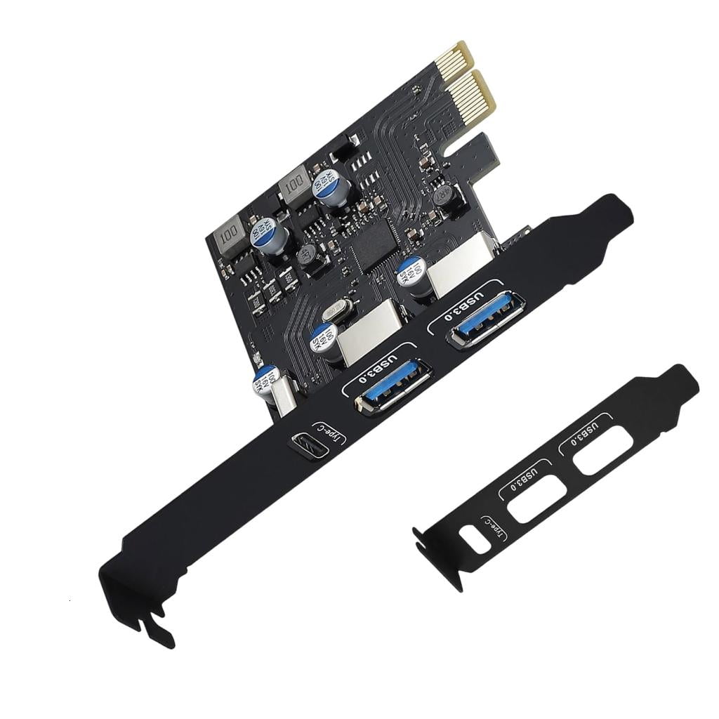 SIEYIO USB 3.0 PCIe Expansion Card, 3 port Including Type C, PD18W Easy Installation - Walmart.com