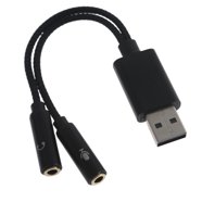 DUKABEL USB to 3.5mm Jack Headset Audio Adapter, TRRS Mic-Supported ...