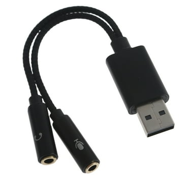 DUKABEL USB to 3.5mm Jack Headset Audio Adapter, TRRS Mic-Supported ...