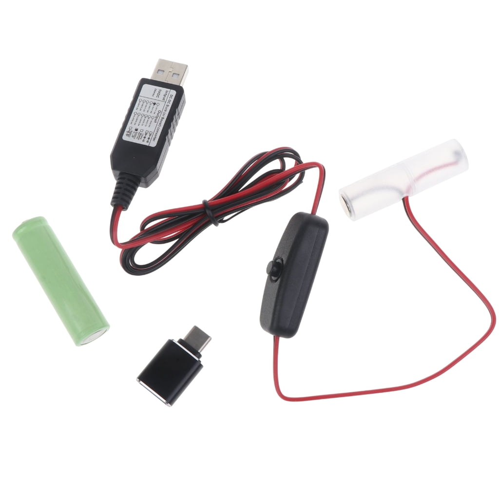 SIEYIO USB Power Converter DC-Buck Boost Battery Eliminator USB Type C to 3V LR6/AM3/AA Battery ...