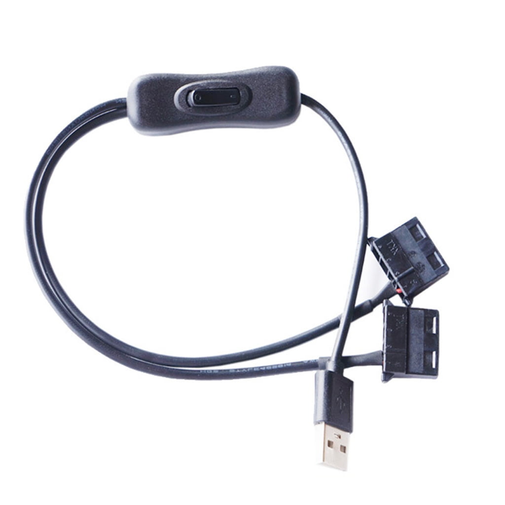 SIEYIO USB to 4 Pin PC Fan Power Adapter Cable 12V Sets Up Voltages ...