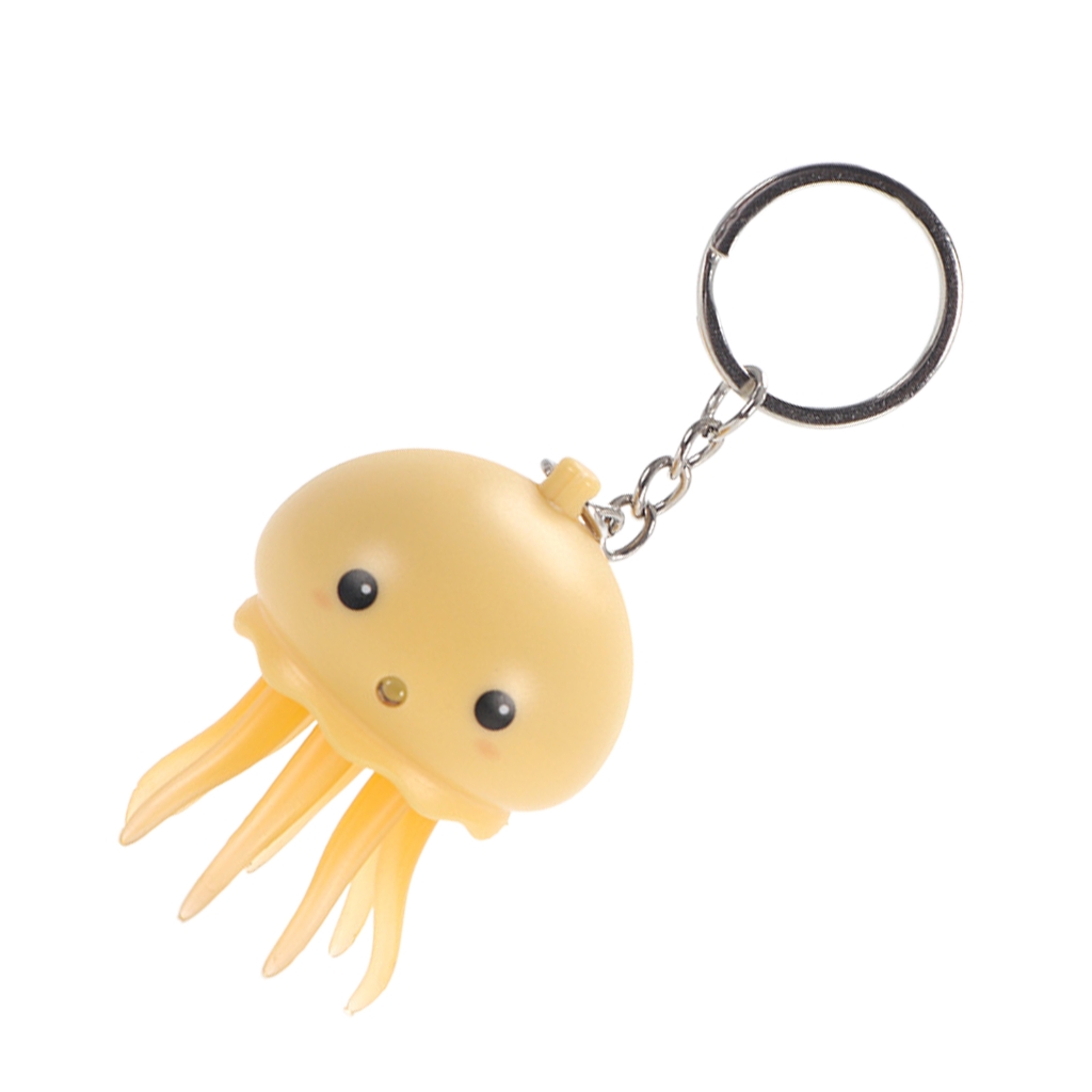 SIEYIO Unique Glowing Jellyfish Keychain Fashion Octopus Toy Keyring ...