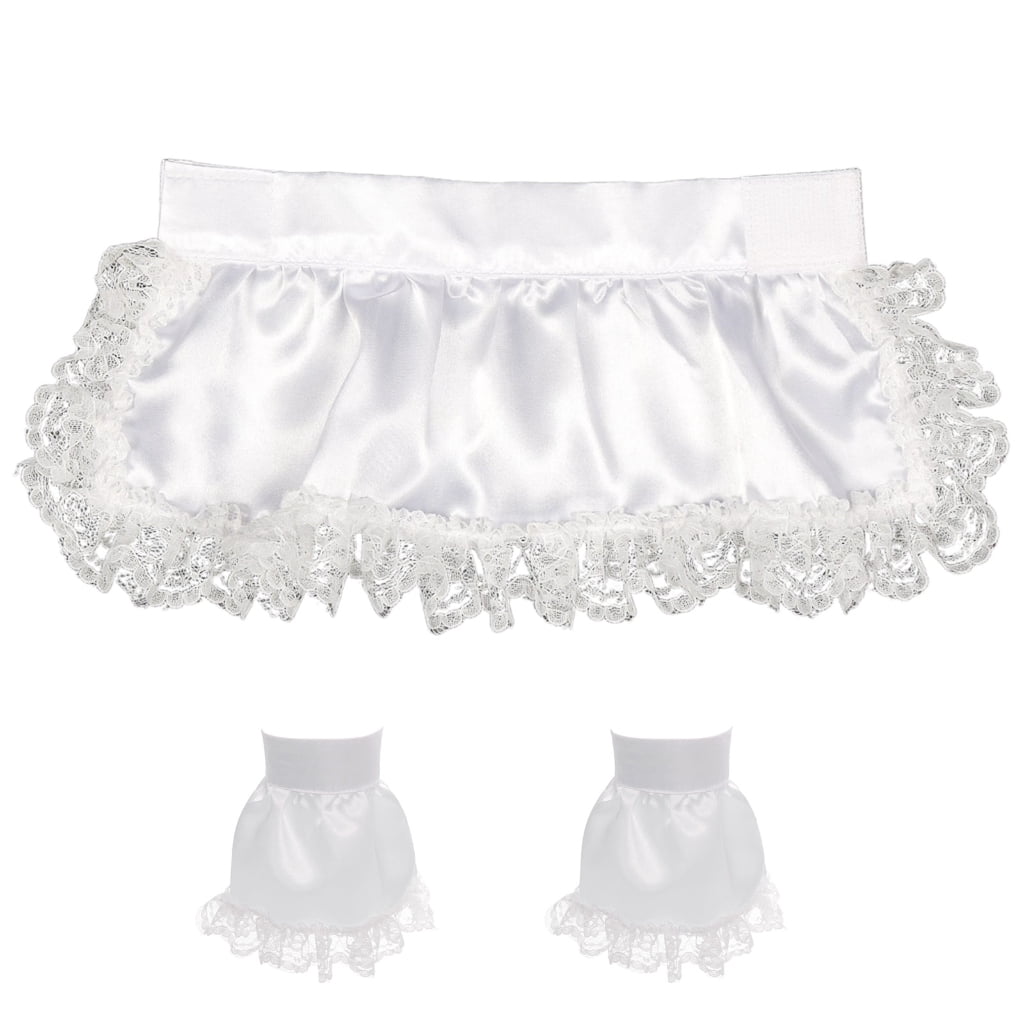 SIEYIO Victorians Colonial Ruffle Lace Trim Jabot Collar Cuffs Set ...