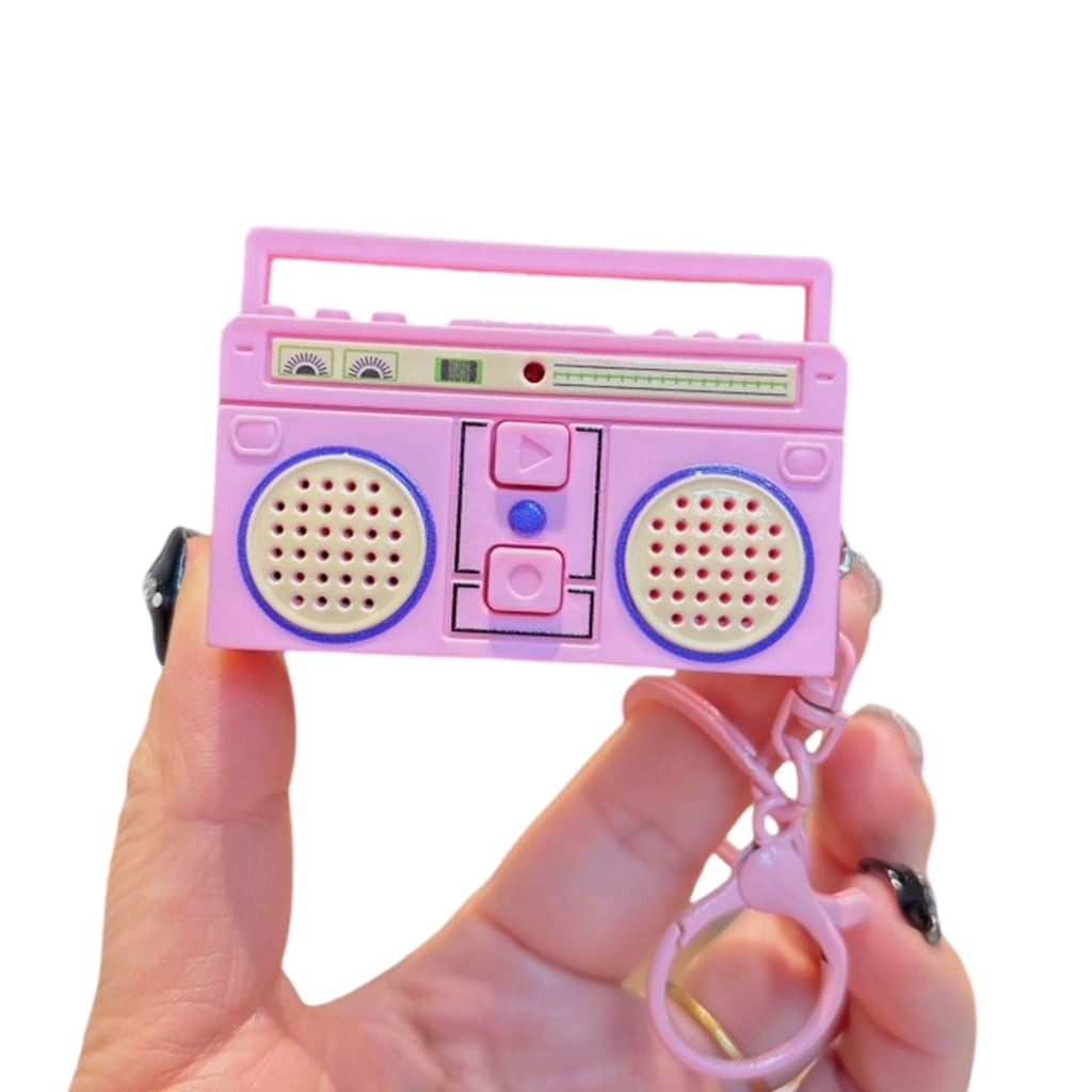 SIEYIO Vintage Tape Recorder Keychain Small Recordable Cassette ...