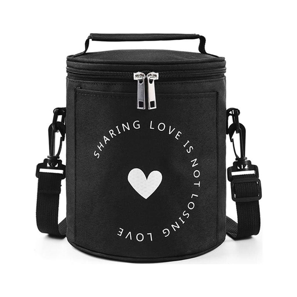 SIEYIO Waterproof Oxford Insulated Round Lunch Tote Cylinder Cooler ...