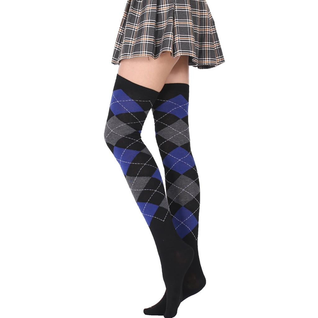 SIEYIO Women Girls Student Thigh High Socks European College Style ...