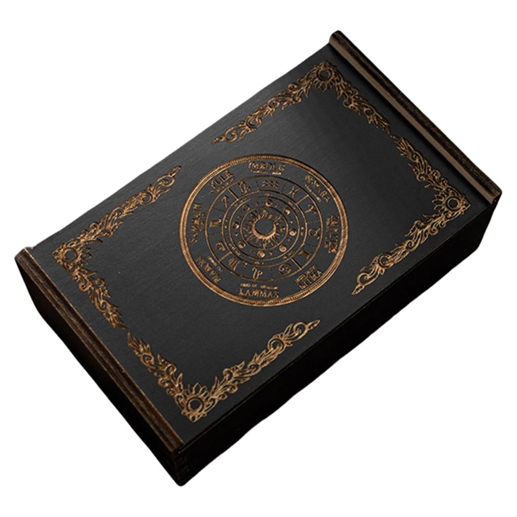 SIEYIO Wood Game Cards Box Playings Tarots Container Storage Case ...