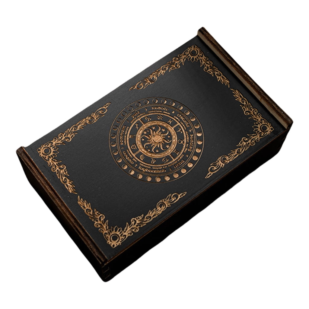 SIEYIO Wood Game Cards Box Playings Tarots Container Storage Case ...