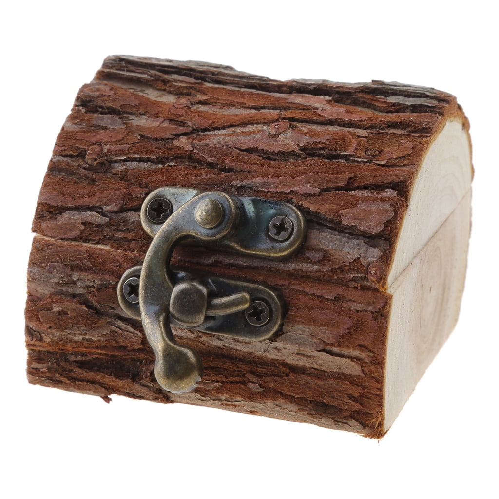 SIEYIO Wooden Wedding Ring Box Rustic Ring Container Jewelry Holder ...