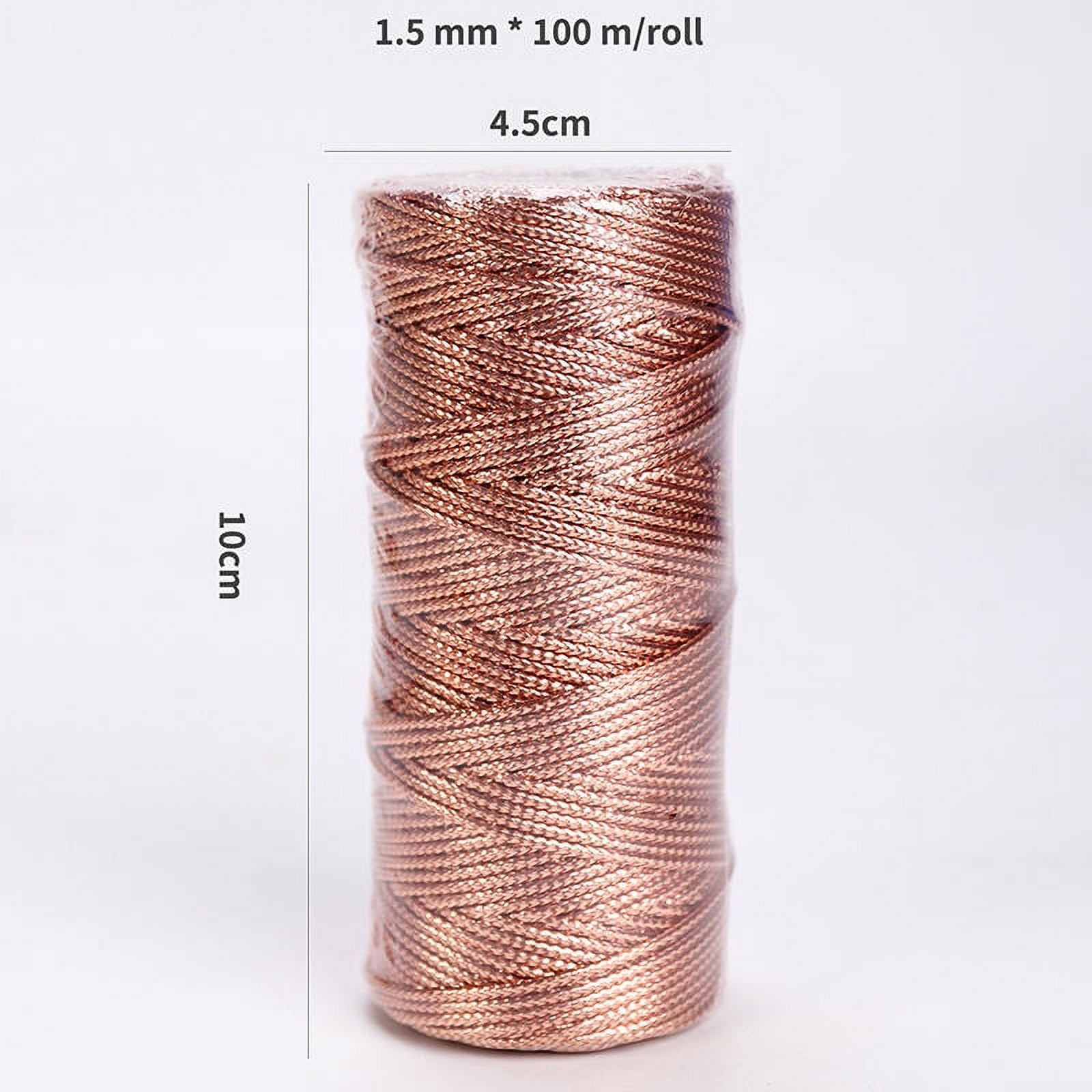 SIFANA 109 Yards Decorative Metallic Cords Twine Rose Gold Wrapping ...