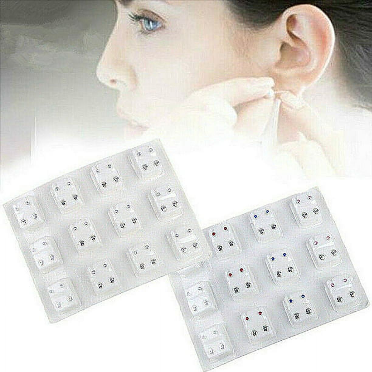 SIFANA 12 Pairs Medical Earrings Piercing Tool Kits Ear Stud Surgical ...