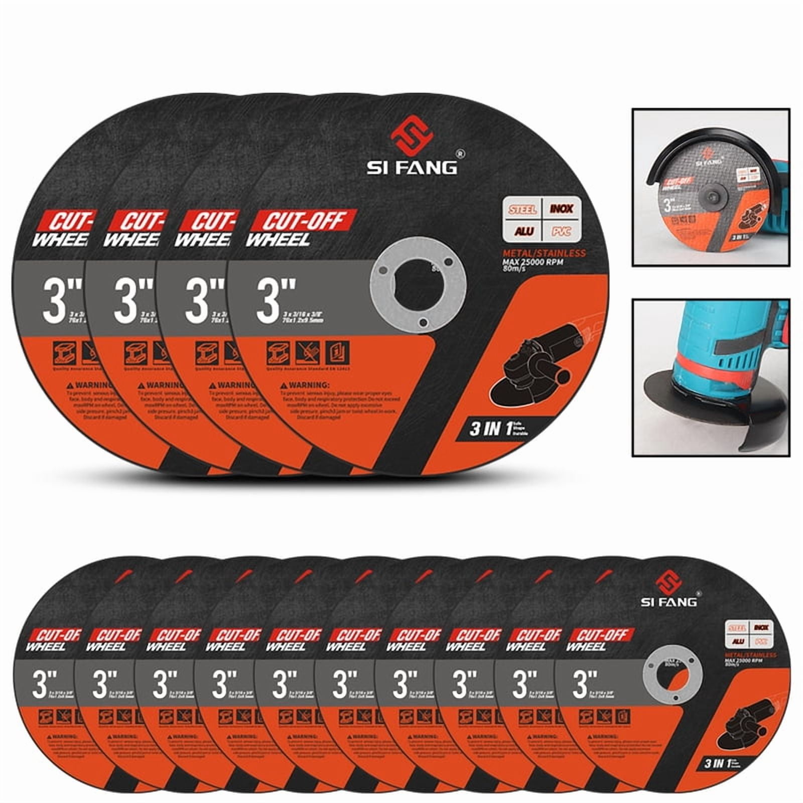 SIFANG 3 Inch Metal Cutting Disc Blade Grinding Sanding Cut Off Circle ...