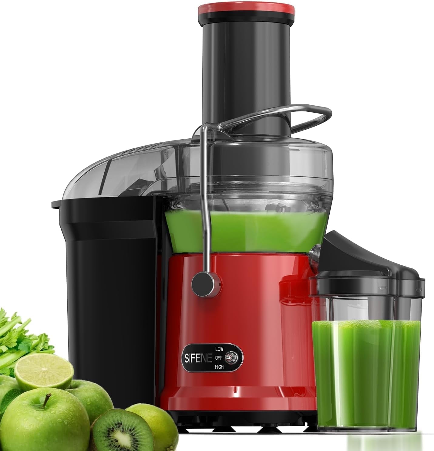 SIFENE 800W Centrifugal Juicer Machine, 3.2" Wide Chute for Whole Fruit ...