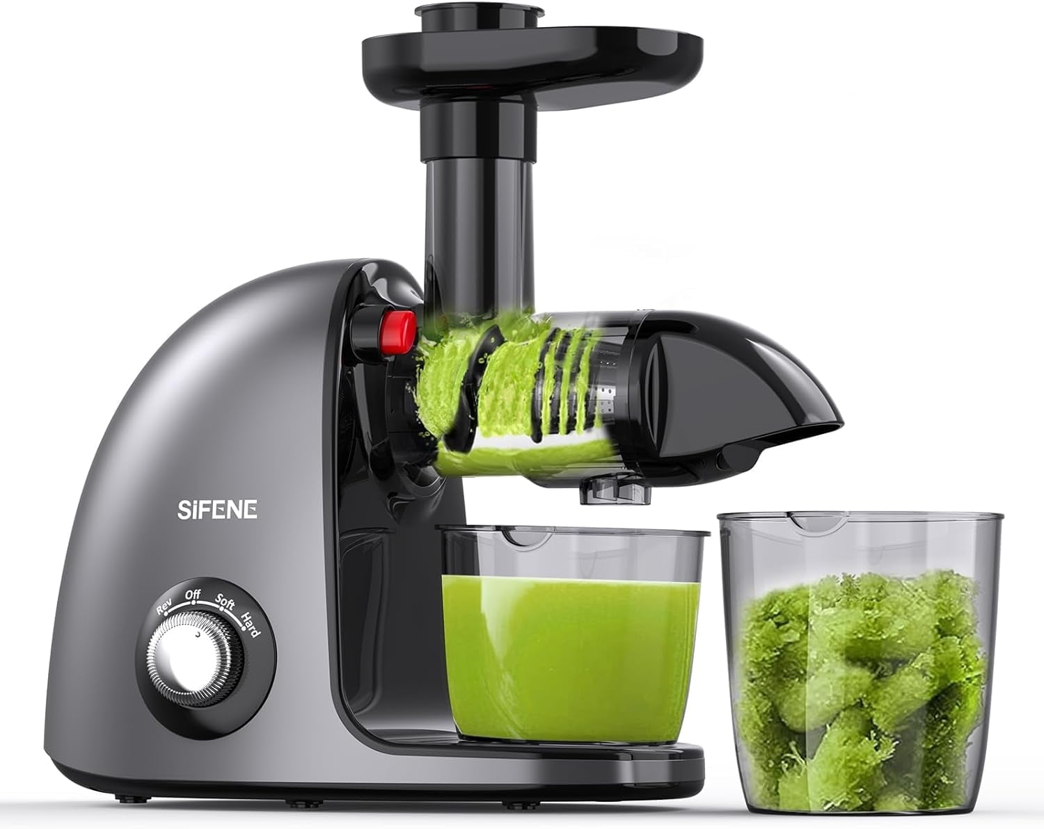 SIFENE 150W Cold Press Juicer Machine for Fruit & Vegetable, Anti-Clog ...