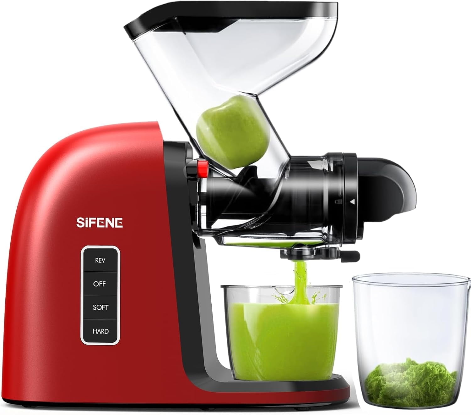 SiFENE Slow Masticating Juicer Machine 200W, 2-Speed, Dual Feed Chute ...