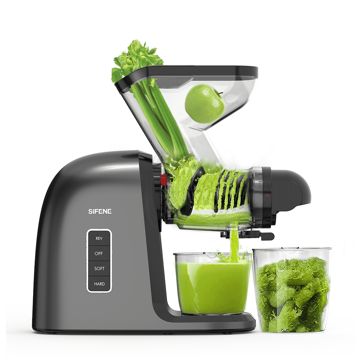 SiFENE 2023 2nd Gen Slow Masticating Juicer, Fruit & Veggie Juice Maker ...