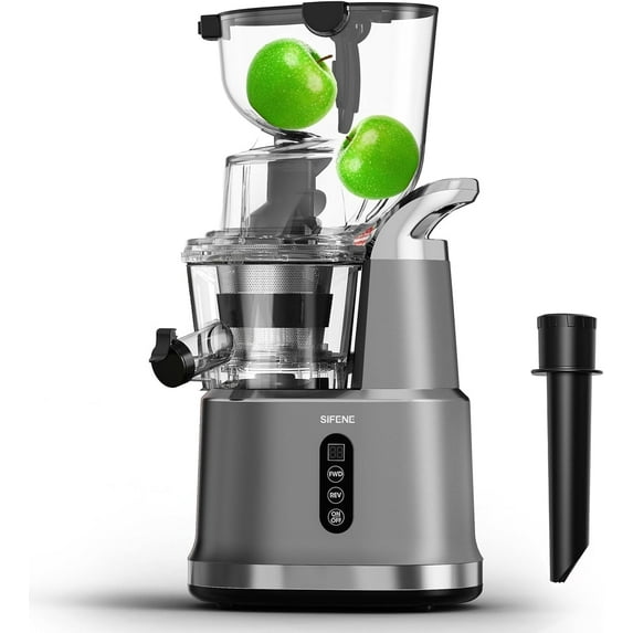 SIFENE Cold Press Juicer Machine, 70mm Wide Mouth Masticating Juicer ...