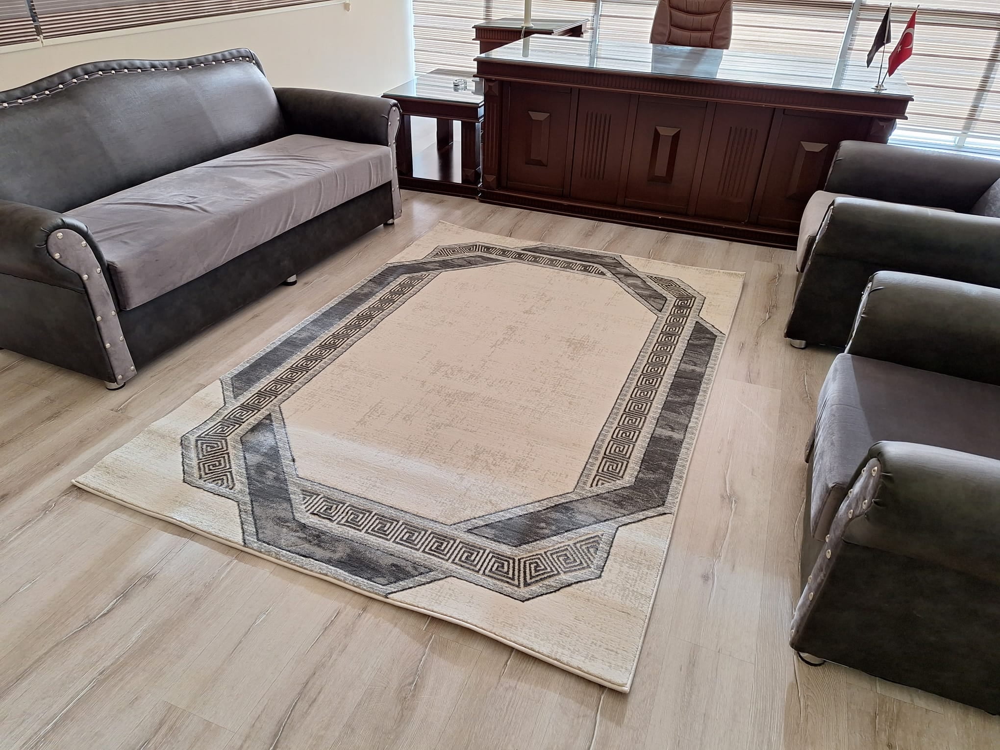 SIGNATURE Modern Stylish Living Room Rug DESIGN 5206 - 5'2"x7'5", Cream ...