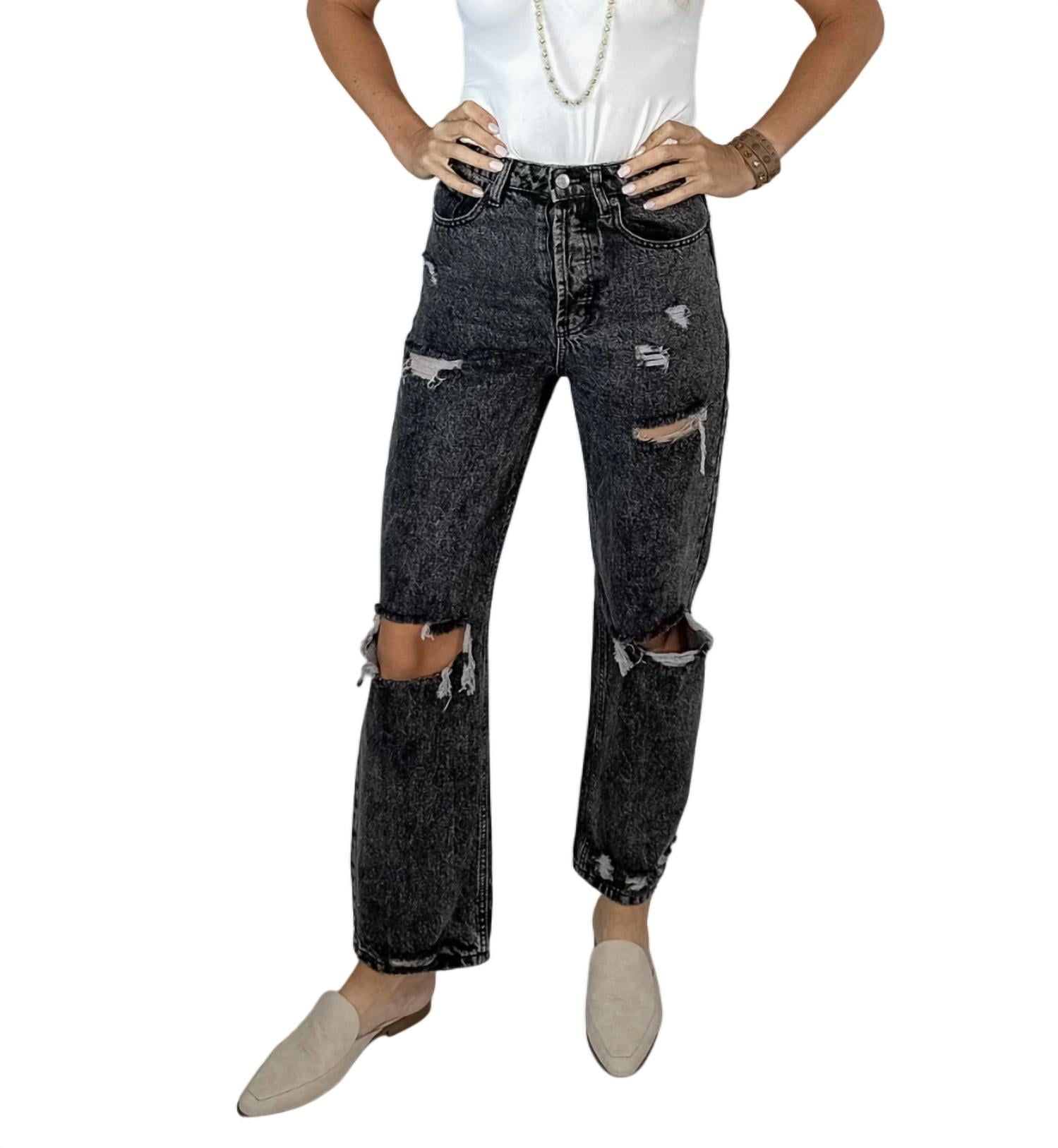 SIGNATURE8 Dissed Ripped Jeans - Walmart.com