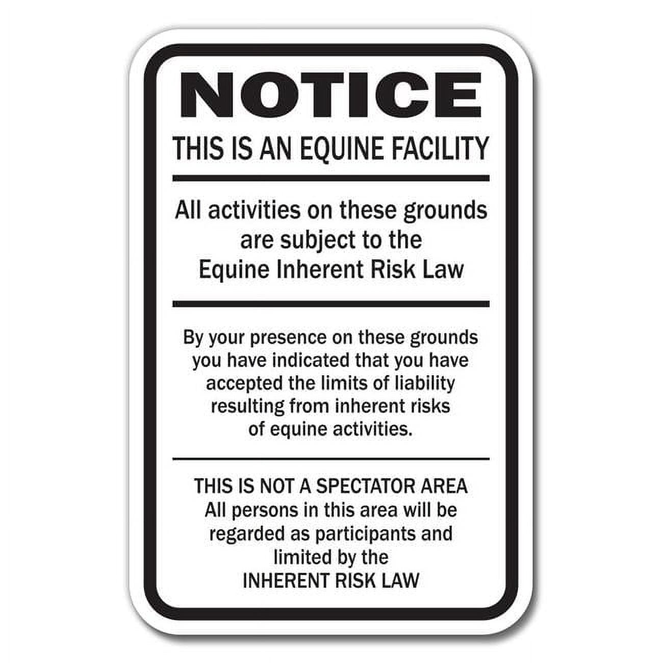 SIGNMISSION WS-Supplemental Sign Warning Sign - Supplemental Equine ...