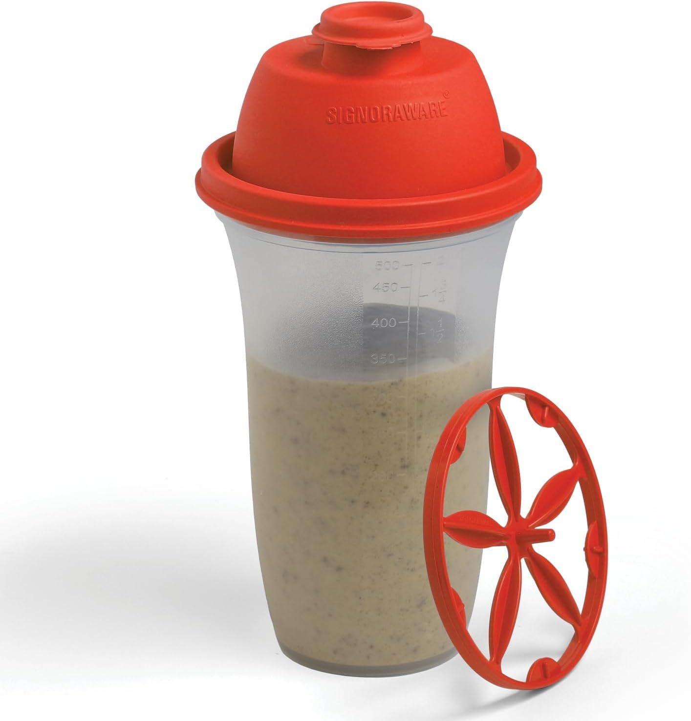 SIGNORA WARE Shaker Bottles | 17-Ounce Plastic Protein Shake Bottle for ...