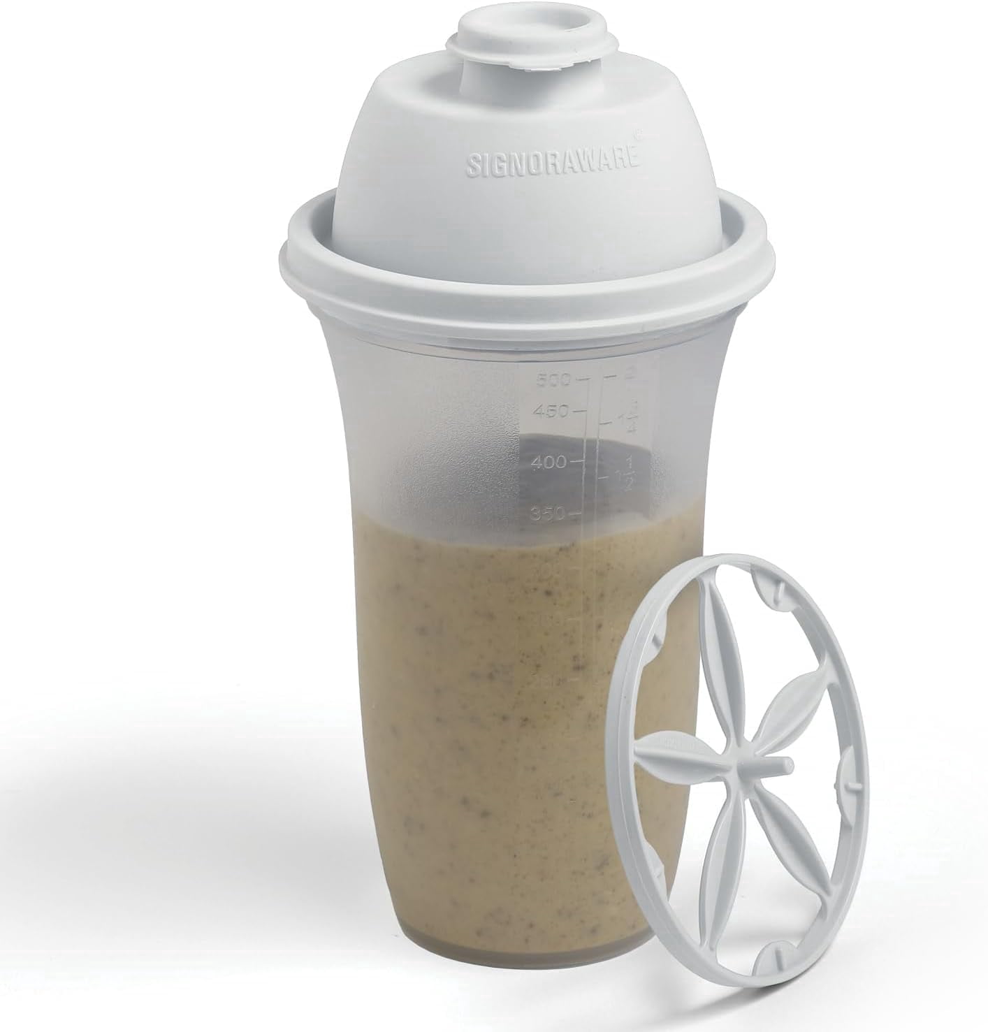 SIGNORA WARE Reusable Shaker Bottle 17 oz – Plastic Protein & Smoothie ...