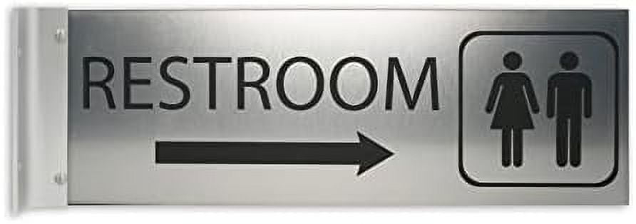 SIGNS Corridor Projecting Hallway Bathroom Sign, Right Arrow, 4"x12 ...