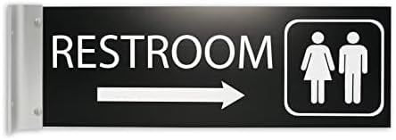 SIGNS Corridor Projecting Hallway Bathroom Sign, Right Arrow, 4"x12 ...