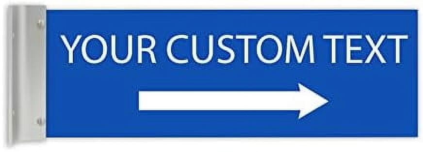 SIGNS Custom Projecting Hallway Sign, 4"x12" Double-Sided Business ...