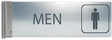 SIGNS Men's Restroom Hallway Bathroom Sign, 4"x12" Double-Sided ...