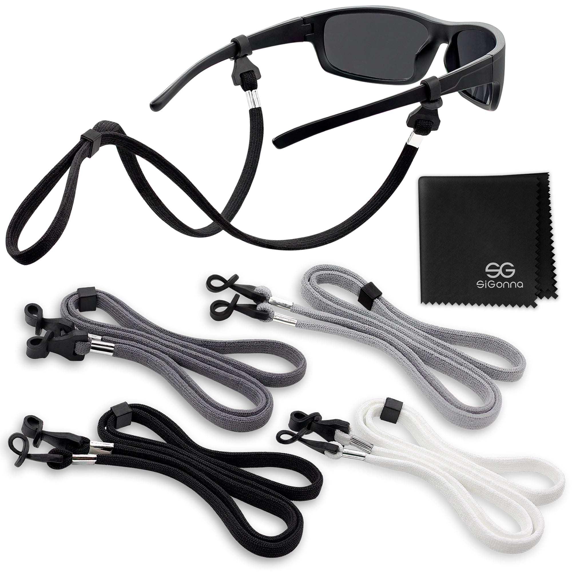 SiGonna Eyeglass Retainer, Adjustable Glasses Strap, 4 Pack with ...
