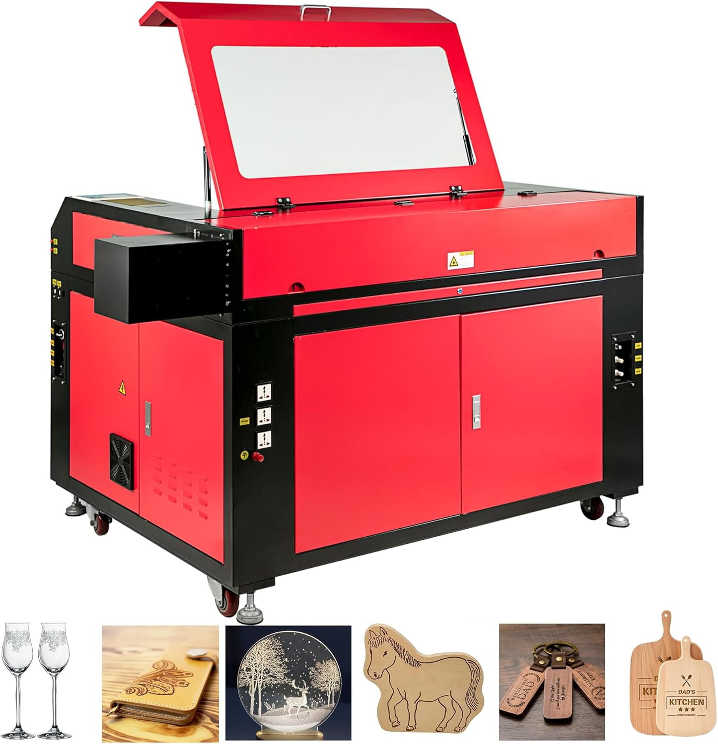 SIHAO 100W CO2 Laser Engraver, 35"x24" Laser Engraving Cutting Machine ...