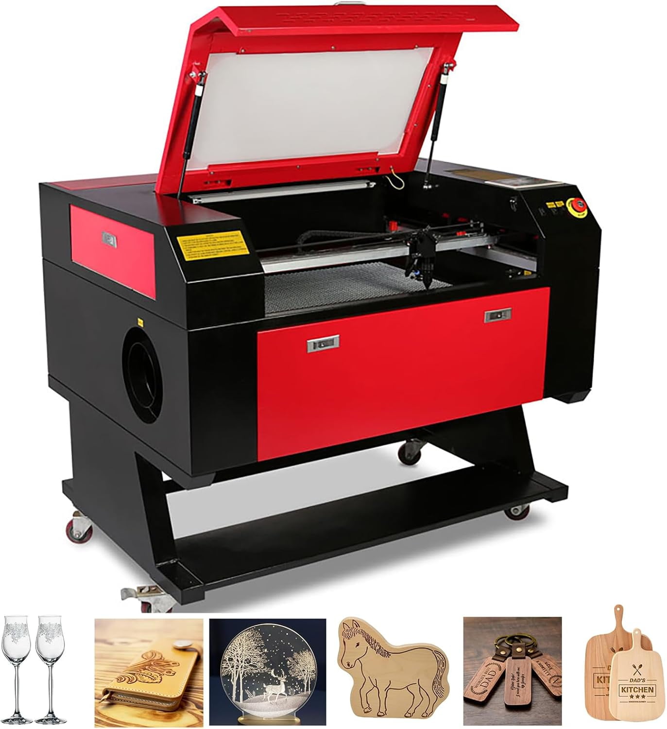 SIHAO 60W CO2 Laser Engraver with Bracket, 20"x28" Laser Engraving ...