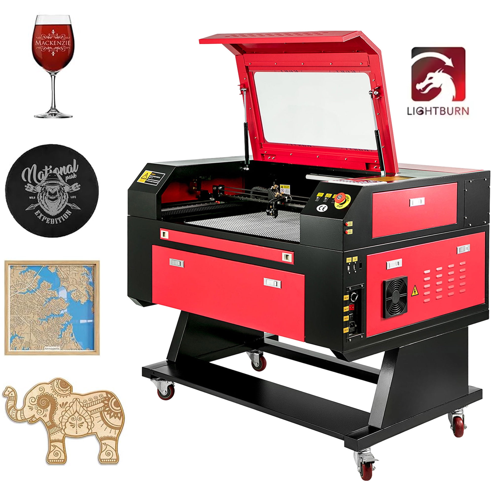 SIHAO 80W CO2 Laser Engraver, 28" x 20" Laser Cutter Machine Compatible ...