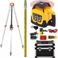 SIHAO Self Leveling Rotary Laser Level Kit, 1640ft/500M Red Beam Laser ...