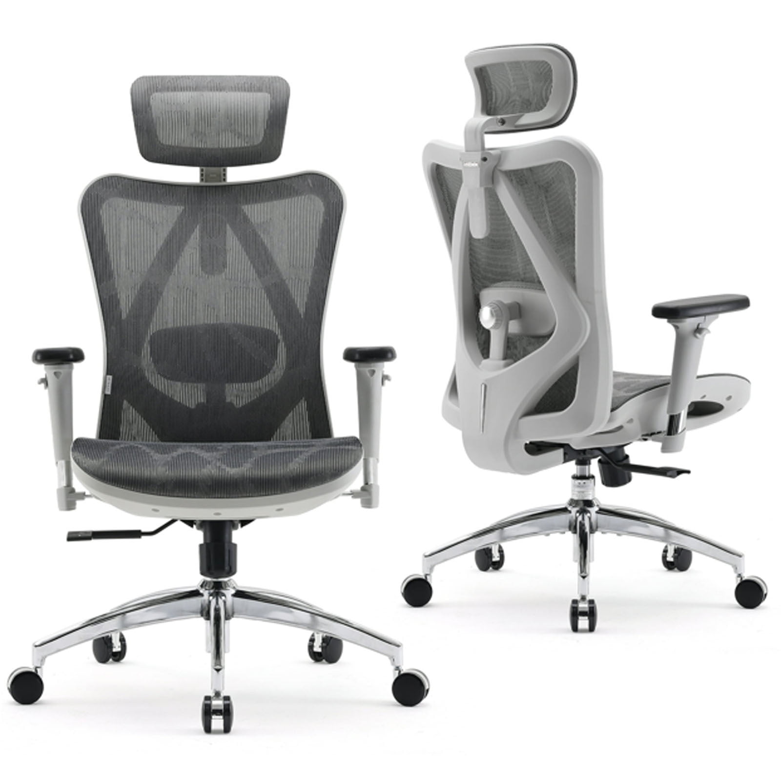 SIHOO High Back Office Mesh Desk Chair with Armrest & Lumbar, 300lb ...