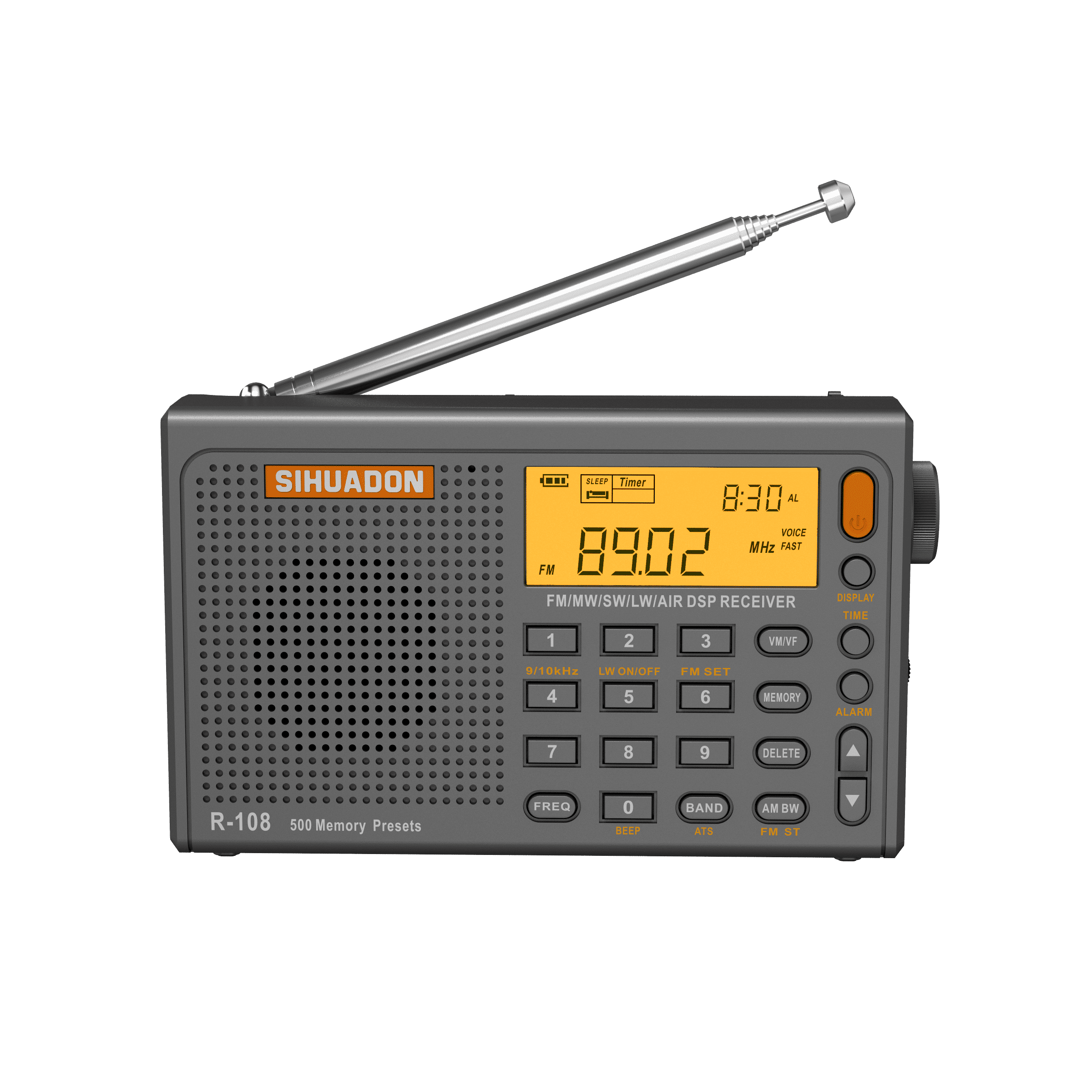 SIHUADON R-108 Compact Portable Radio, FM/SW/MW/LW/Airband DSP for ...