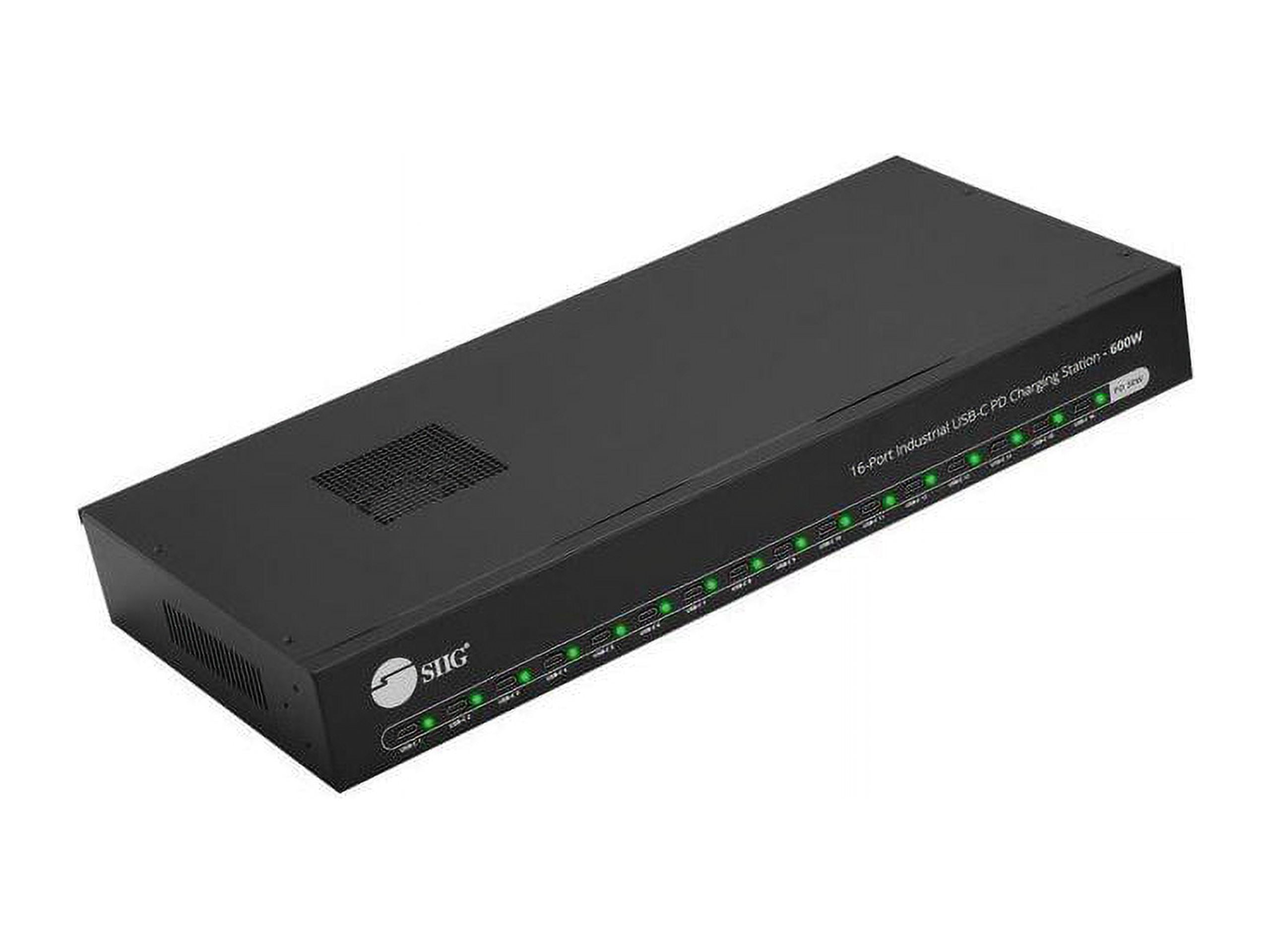 SIIG 16-Port Industrial USB-C PD Charging Station 600W Supports ...