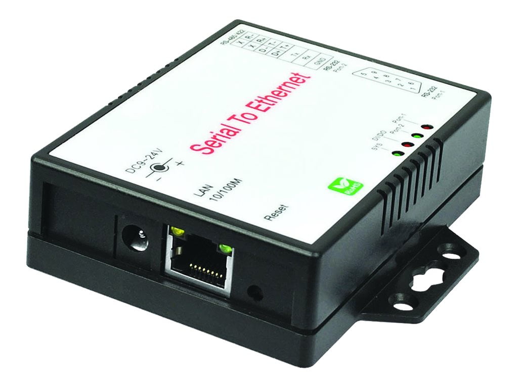 SIIG Serial over IP - Device server - 2 ports - 100Mb LAN, RS-232, RS ...