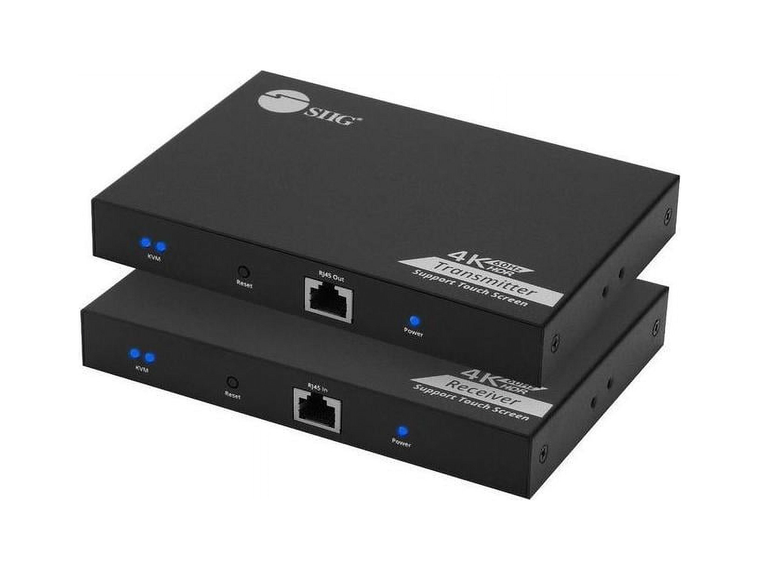 SIIG 4K 60Hz HDR HDMI KVM Over Cat6 Extender with S/PDIF & Touch Screen ...