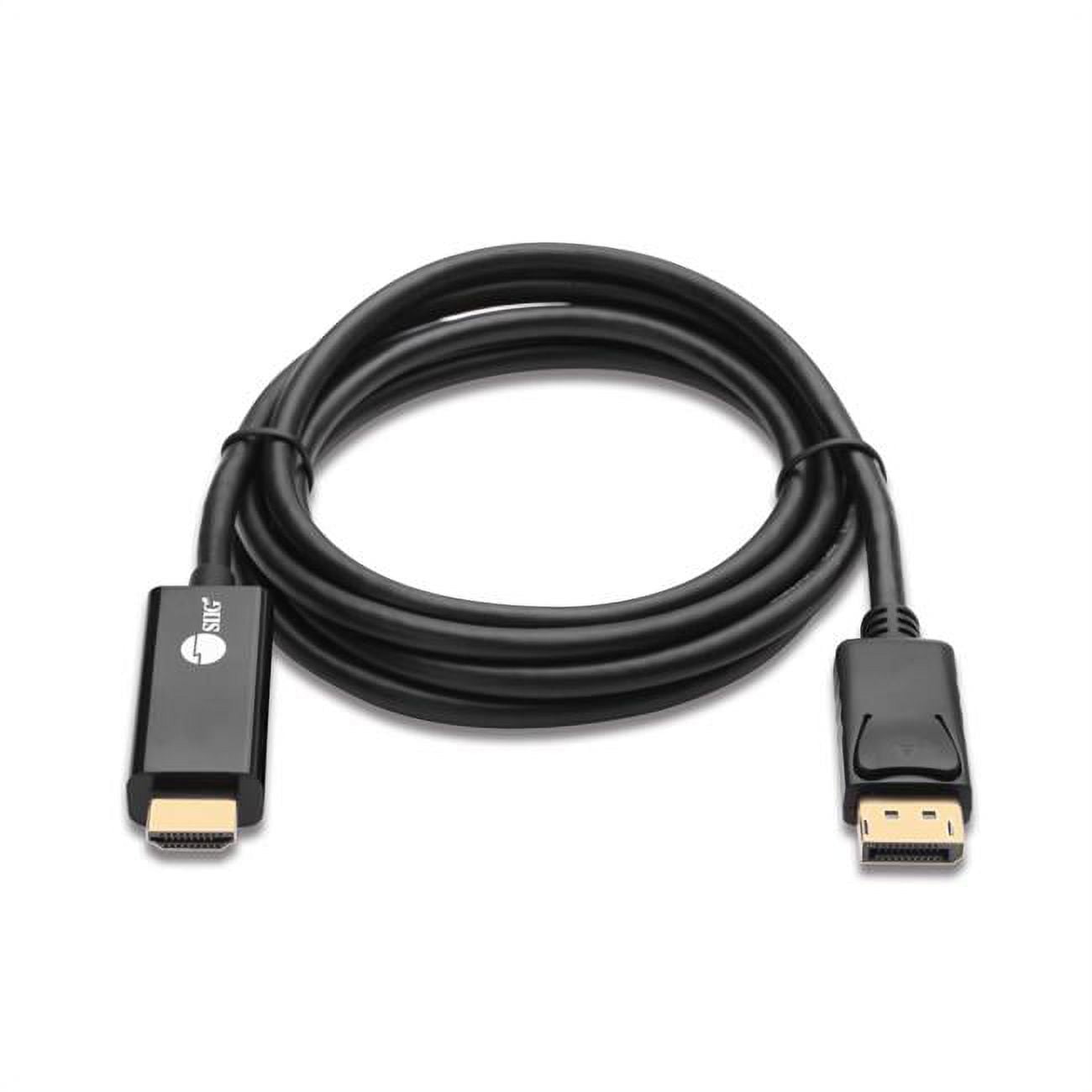 SIIG 6 ft. DisplayPort 1.2 to HDMI Cable with 4K Support IS Designed to Connect HDMI HD ...