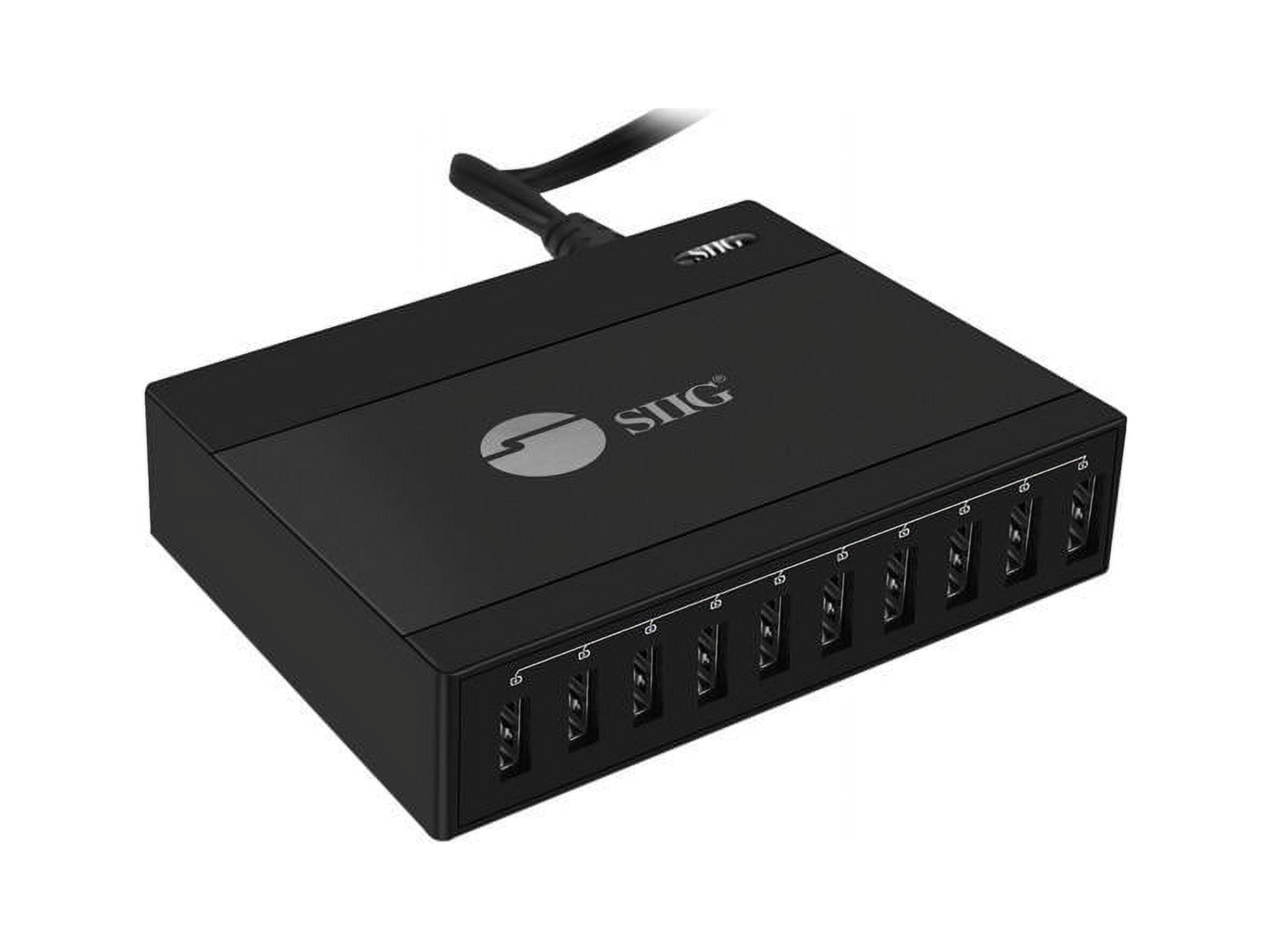 SIIG Electronics 60W Power Adapter, 10-Port USB Charger - Walmart.com